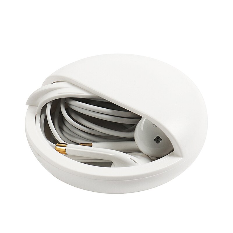 Mini White Round Plasic Headphone Case Bag Portabl... – Vicedeal