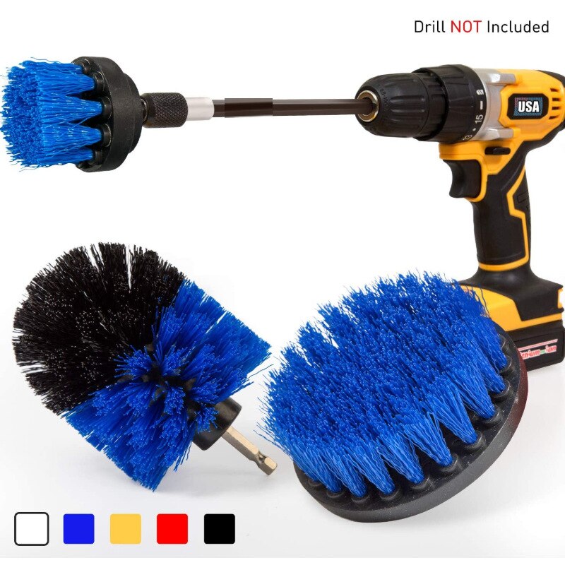 4pcs Auto Drill Brush Car Cleaning Tools Set Power... – Grandado
