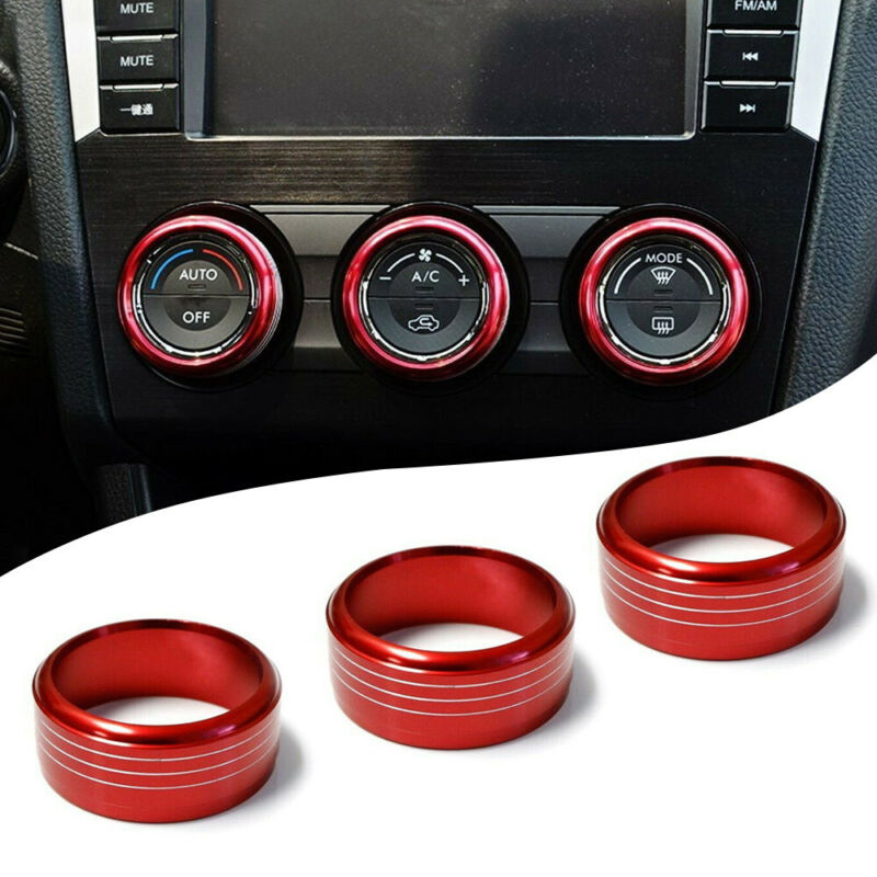 3 stücke AC Ring Knob Set Rot Klima Control Für Su... – Vicedeal