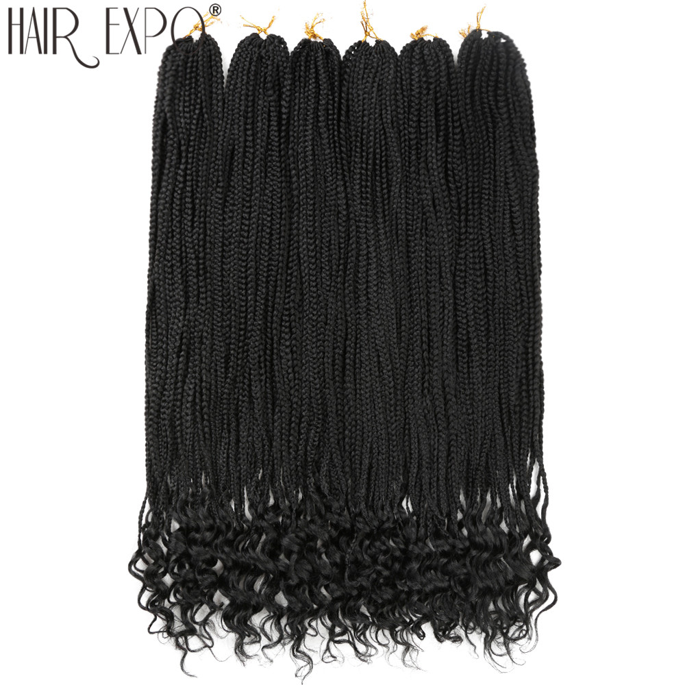 30inch Crochet Hair Box Braids With Curly Ends Syn... – Vicedeal