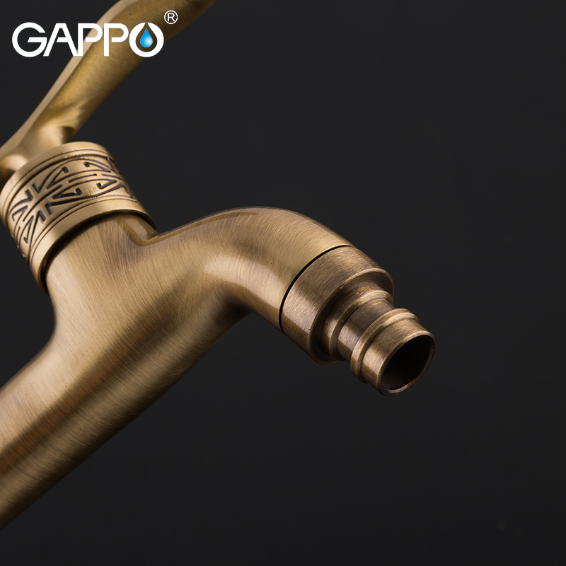 Gappo Bibcock Tops Antiek Messing Wandmontage Badk... – Grandado