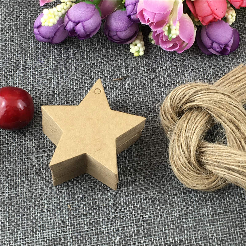 100Pcs/Lot Pentagonal Star Shaped Hanging Kraft Pa... – Grandado