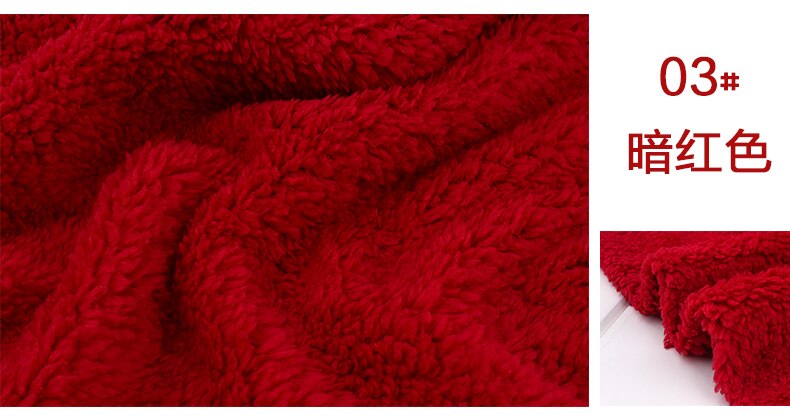 3# deep red 1 meter Berber Fleece Fabric camoFleec... – Grandado