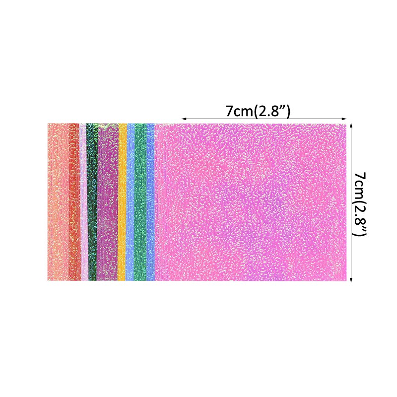 Multi-size 50Pcs 10 Colors Shiny Folded Solid Colo... – Grandado