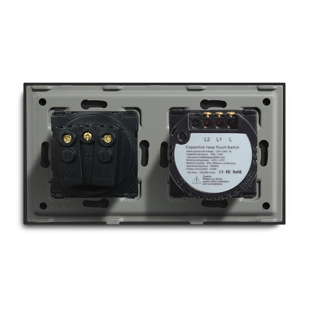 BSEED Touch Switch EU Standard 2 Gang 1 Way 2 Way ... – Vicedeal