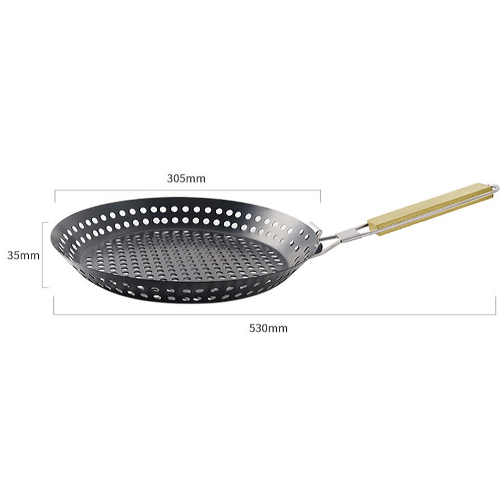1Pc Outdoor Frying Pan Foldable Round Camping Iron... – Grandado