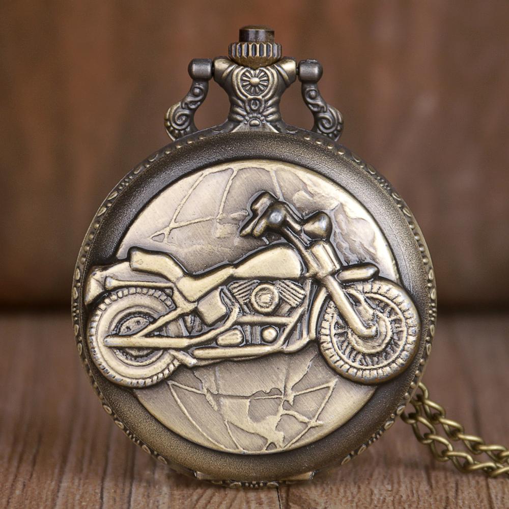 Steampunk Motorcycle Display Bronze Quartz Pocket ... – Grandado