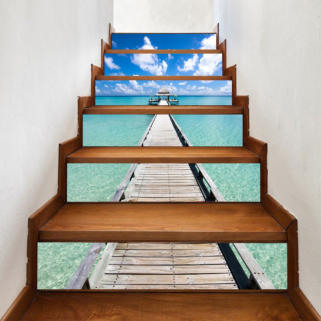 sticker PVC 6Pcs Staircase Stair Riser Floor Stick... – Vicedeal