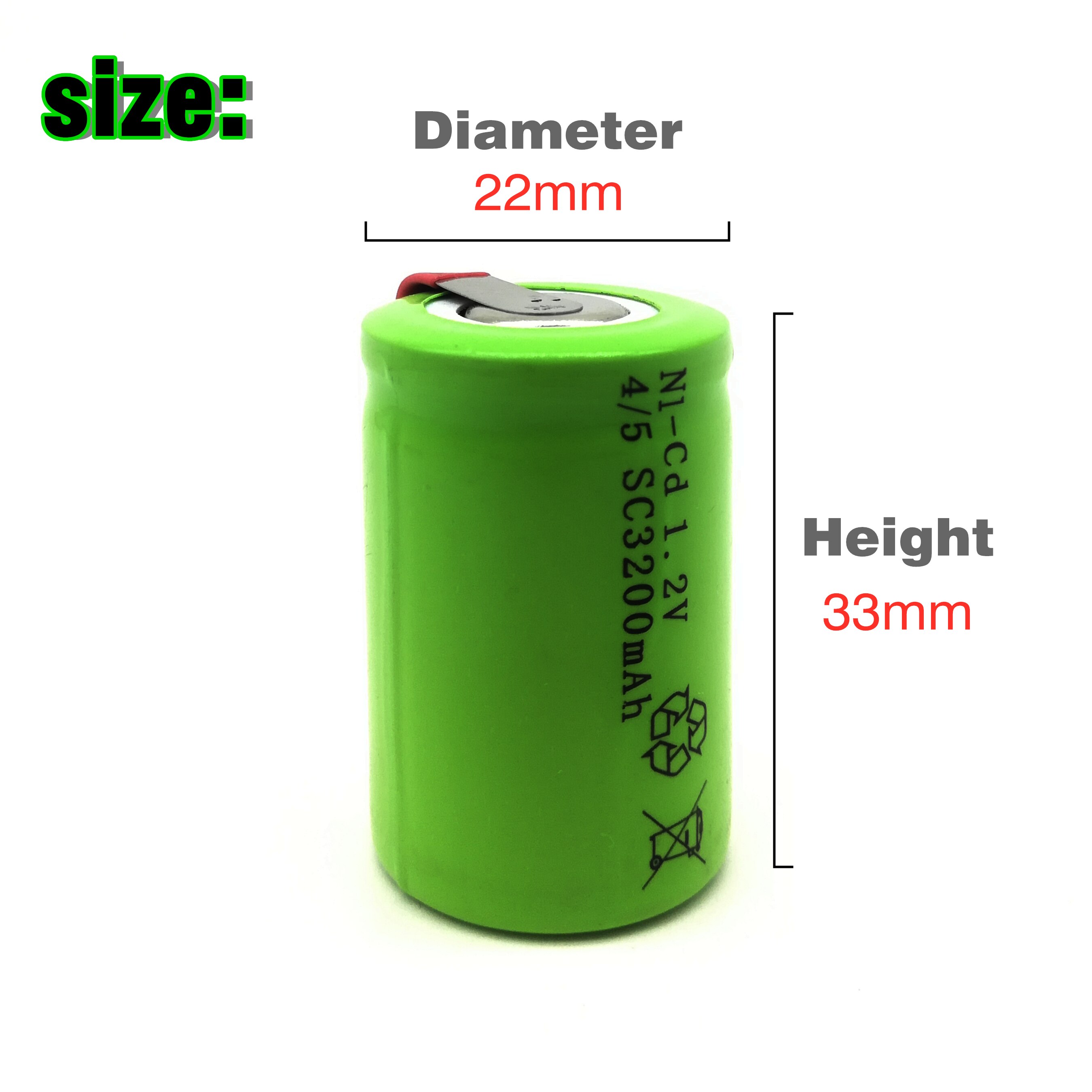 Originele 4/5 Sc 1.2V Oplaadbare Batterij 3200Mah ... – Vicedeal