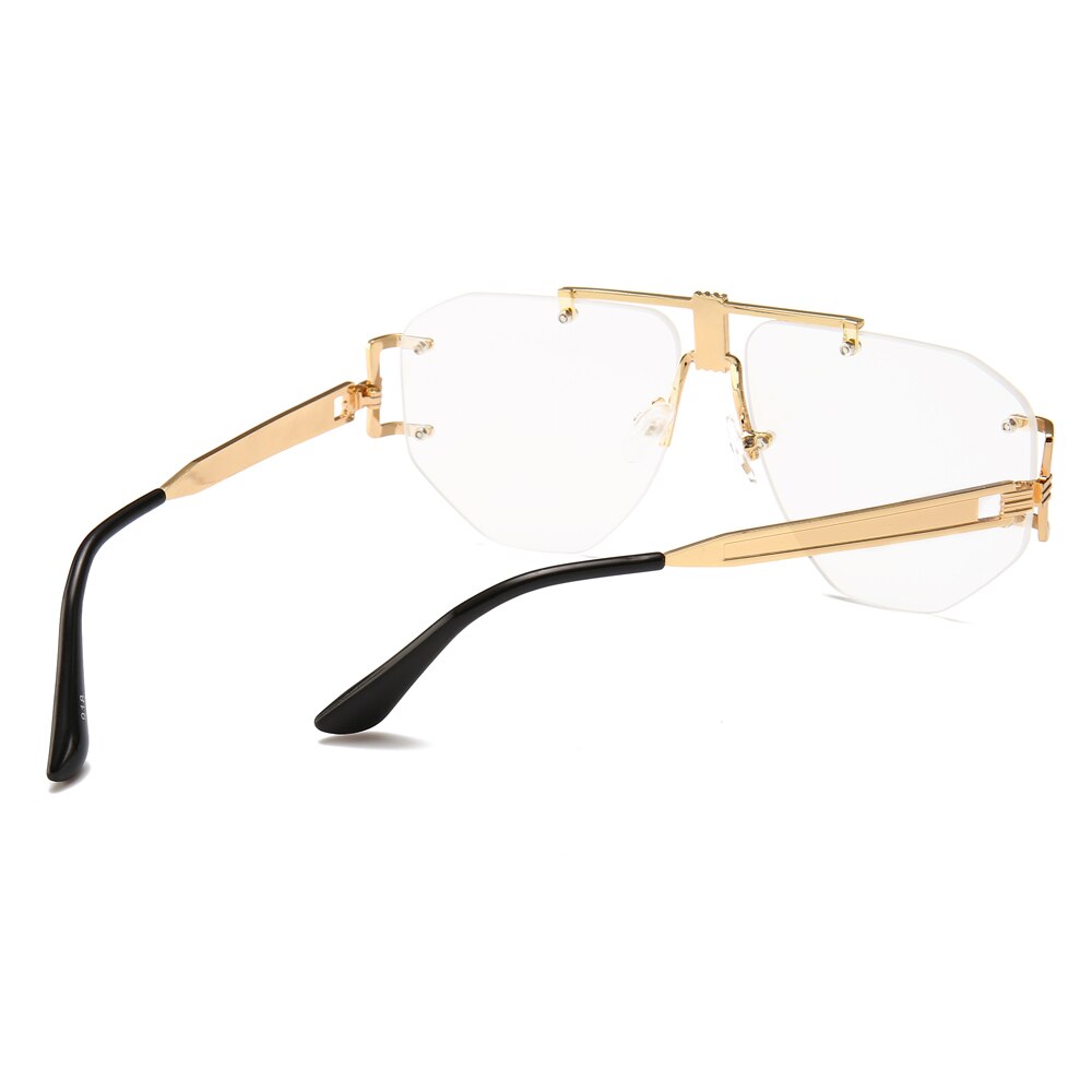 Kachawoo Man Rimless Eyeglasses Frameless Oversize... – Grandado