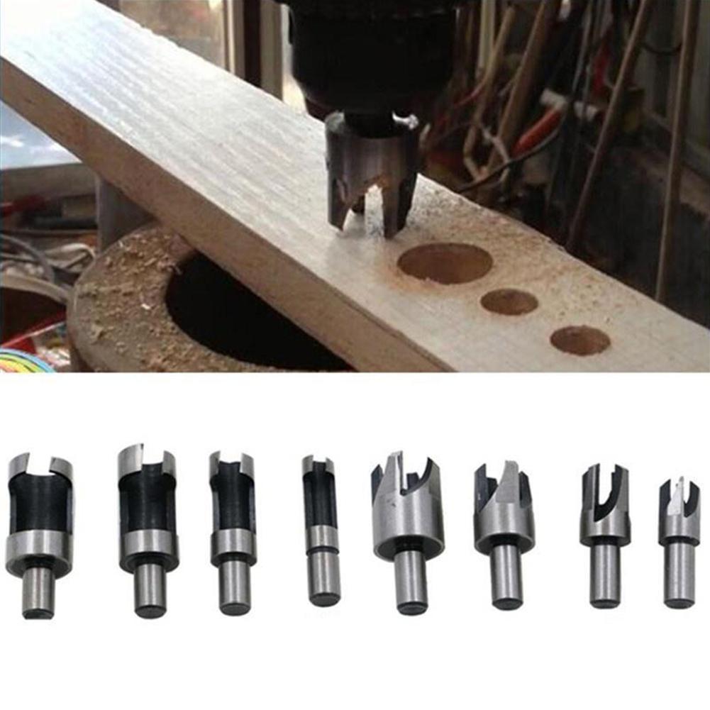 8 stk 5/8 " 1/2 " 3/8 " 1/4 " kulstål træprop hulb... – Grandado