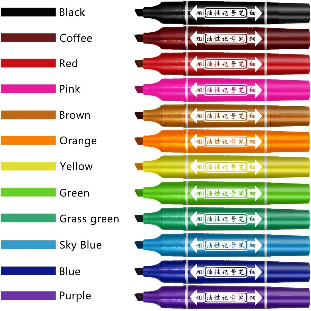 Umitive 12 Kleuren Olie Gebaseerd Permanente Marke... – Vicedeal