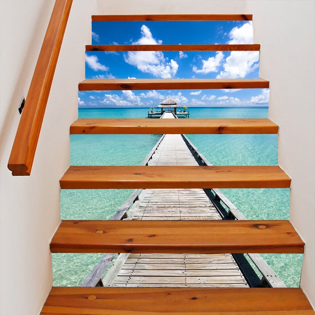 Personality Staircase Steps Stickers Riser Floor S... – Vicedeal