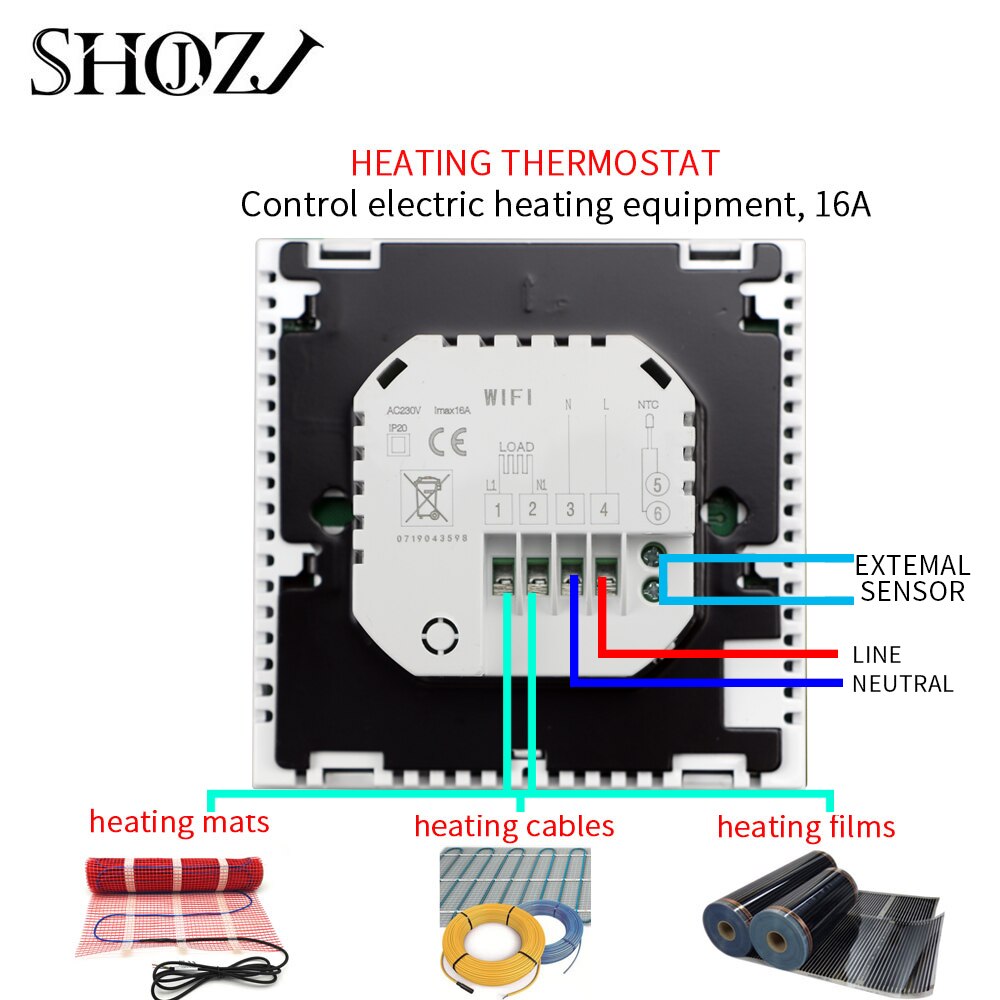 SMART HOME WiFi Temperature Controller Thermostat ... – Grandado