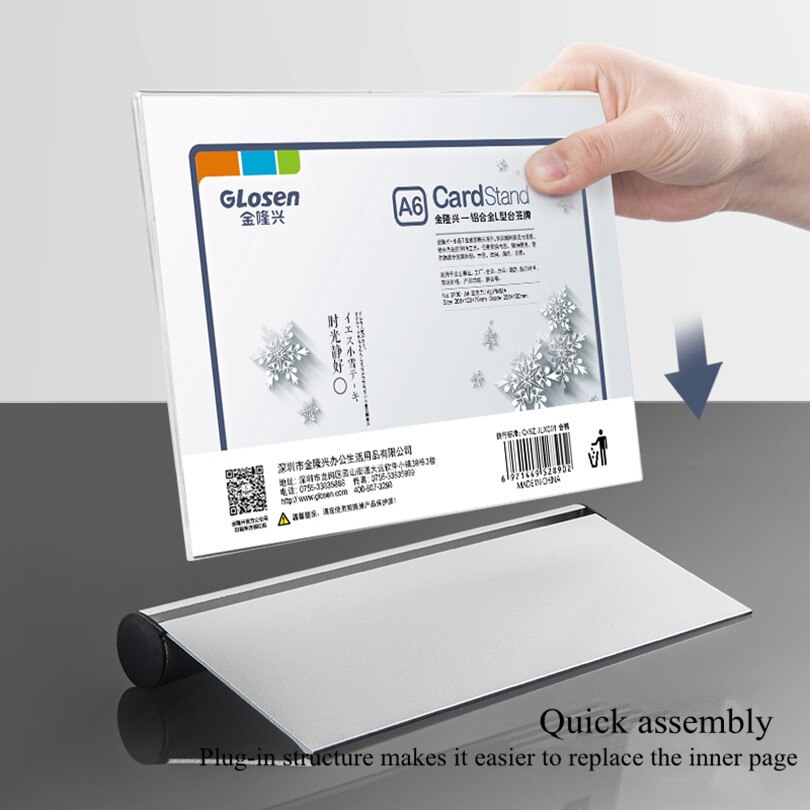 Bent Clear Acrylic Poster Menu Holder Perspex Leaf... – Grandado