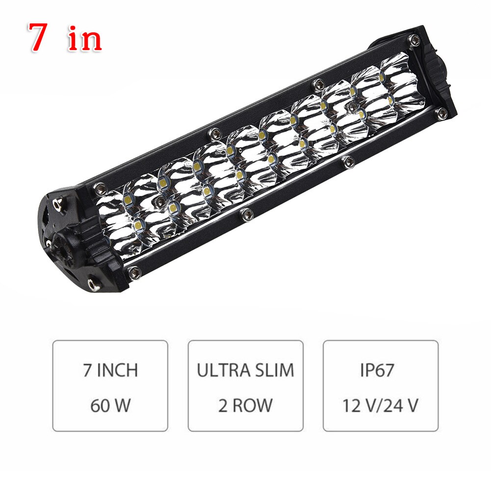 7 / 13 / 20 Inch Slim Double Dual Row Fog Light Ba... – Vicedeal