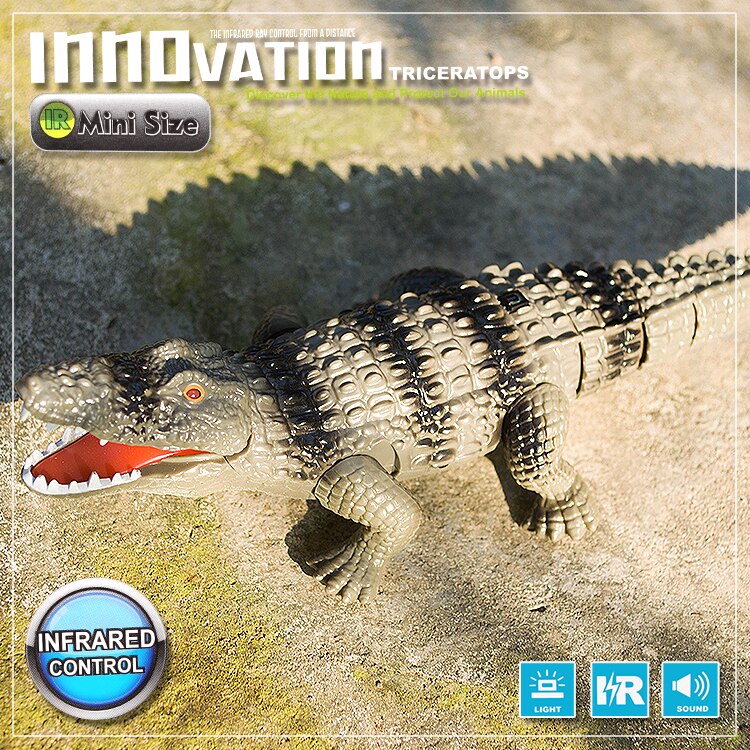 Lighting Infrared RC Crocodile Simulative Remote C... – Grandado