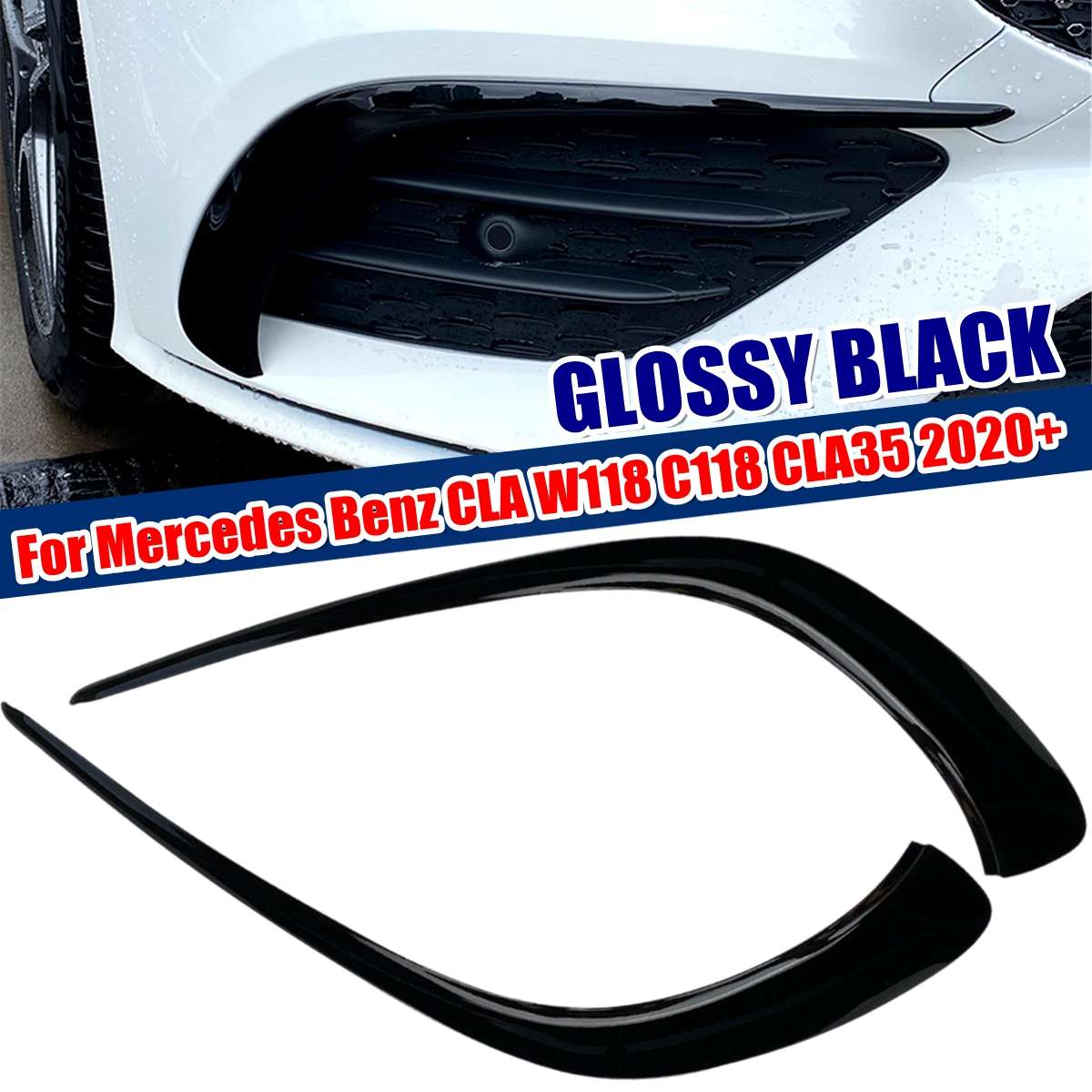 Paar Abs Front Canards Splitter Voor Mercedes Benz... – Vicedeal