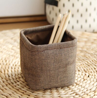 Cute Mini Linen Cloth Desktop Pen Holder Boxes Art... – Grandado