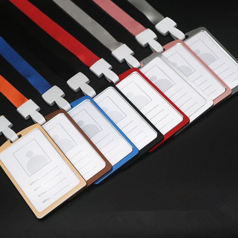 Metal exhibition id badge card holder work name pa... – Vicedeal