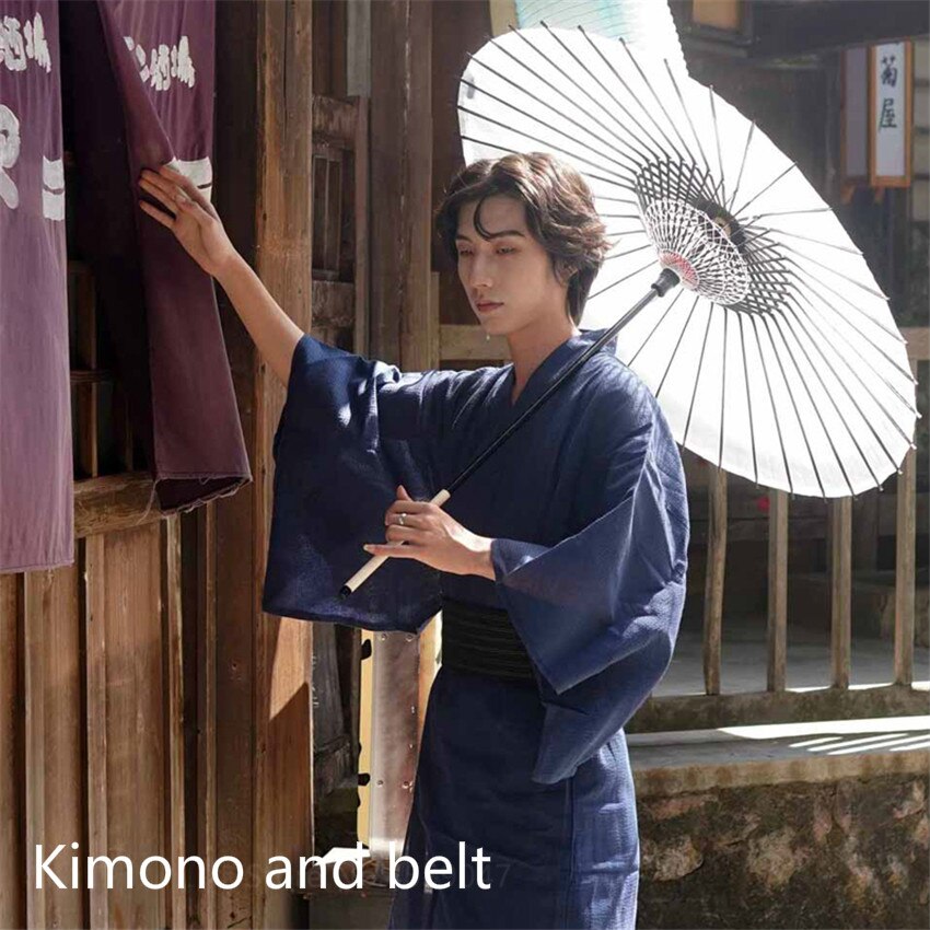 Cotton Japanese Kimono Haori Sleepwear for Samurai... – Vicedeal