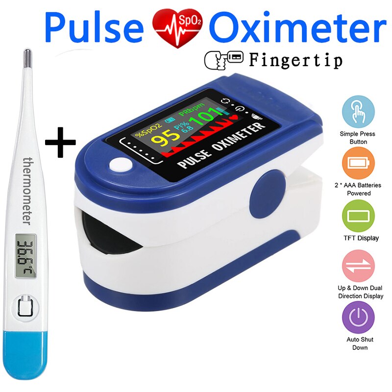 Battery-type blood oxygen heart rate monitoring ox... – Vicedeal