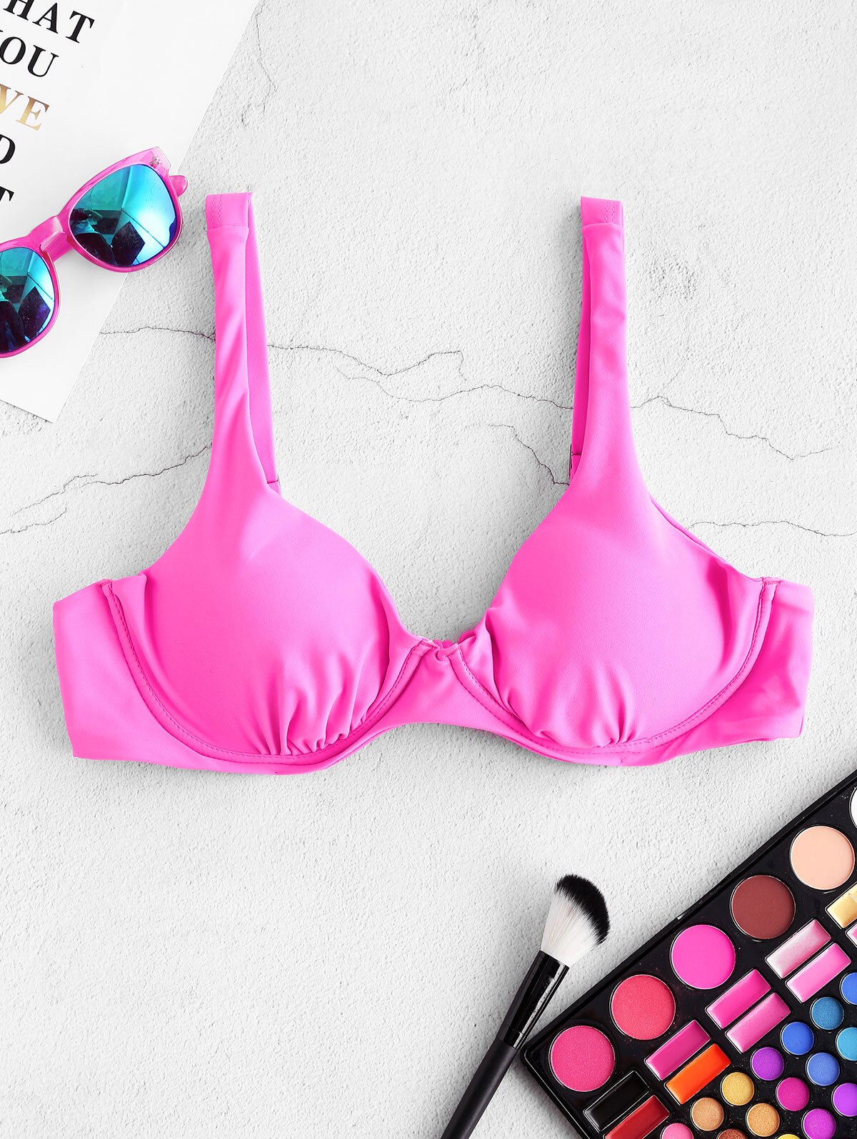 ZAFUL Knot Underwire Bikini Top Two-Piece Separate... – Grandado