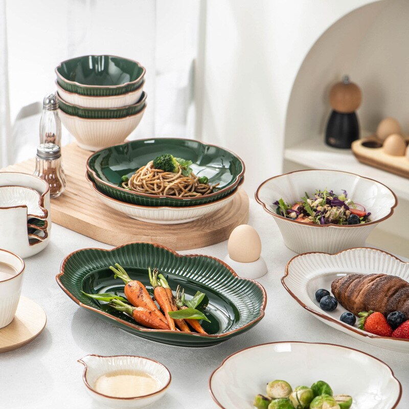 Simple Retro Ceramic Food Dish Plate Household Pla... – Vicedeal