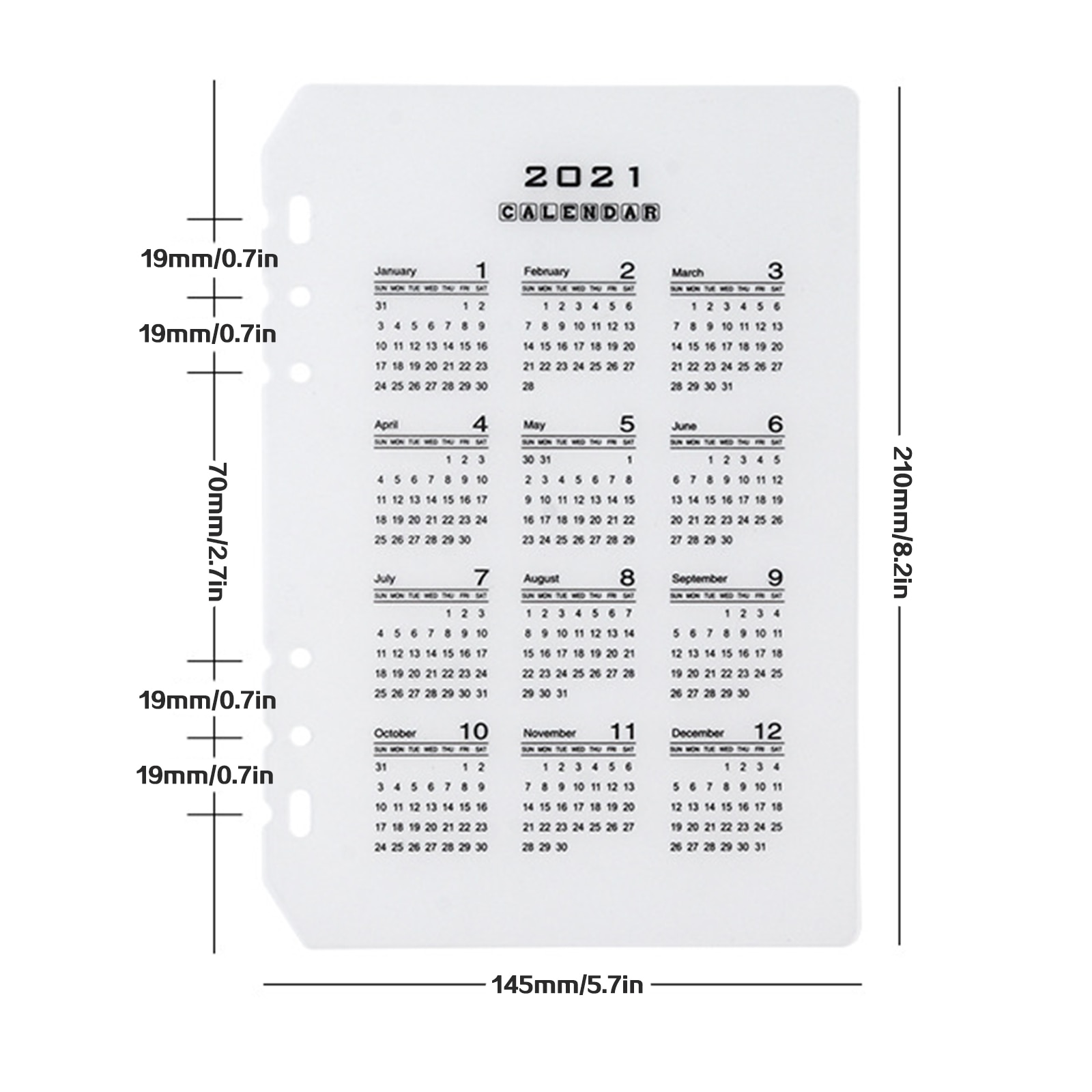 A5 Notebook Binder Loose Leaf Bags Bookmark Ruler ... – Vicedeal