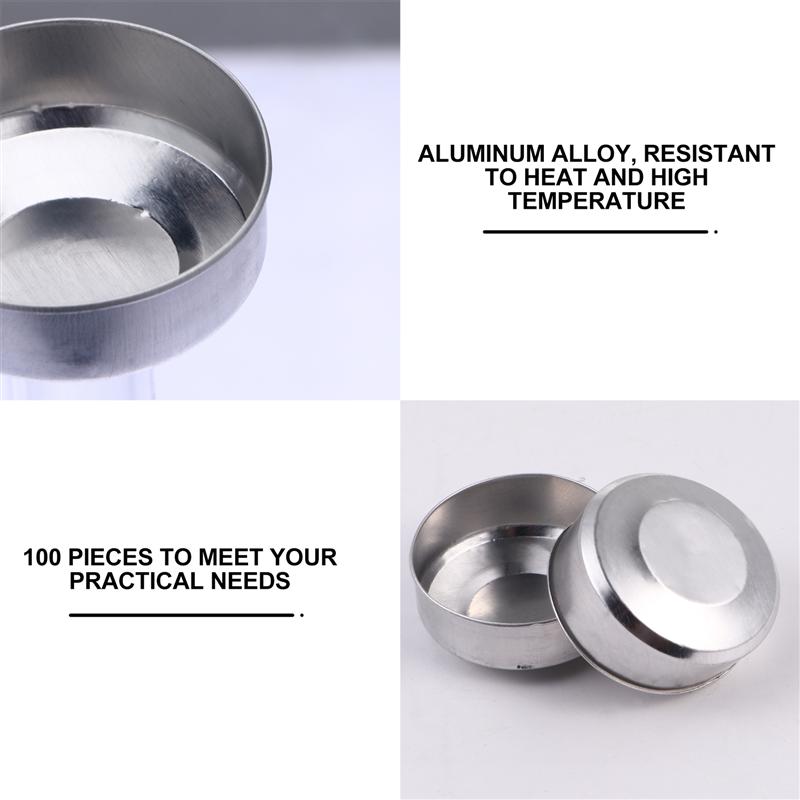 100pcs Aluminum Tea Light Tins Tea Light Empty Cas... – Grandado