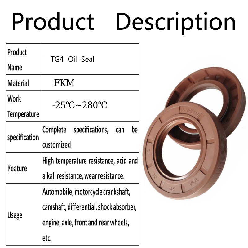 FKM Radial Shaft Skeleton Oil Seal Fluorine Rubber... – Vicedeal