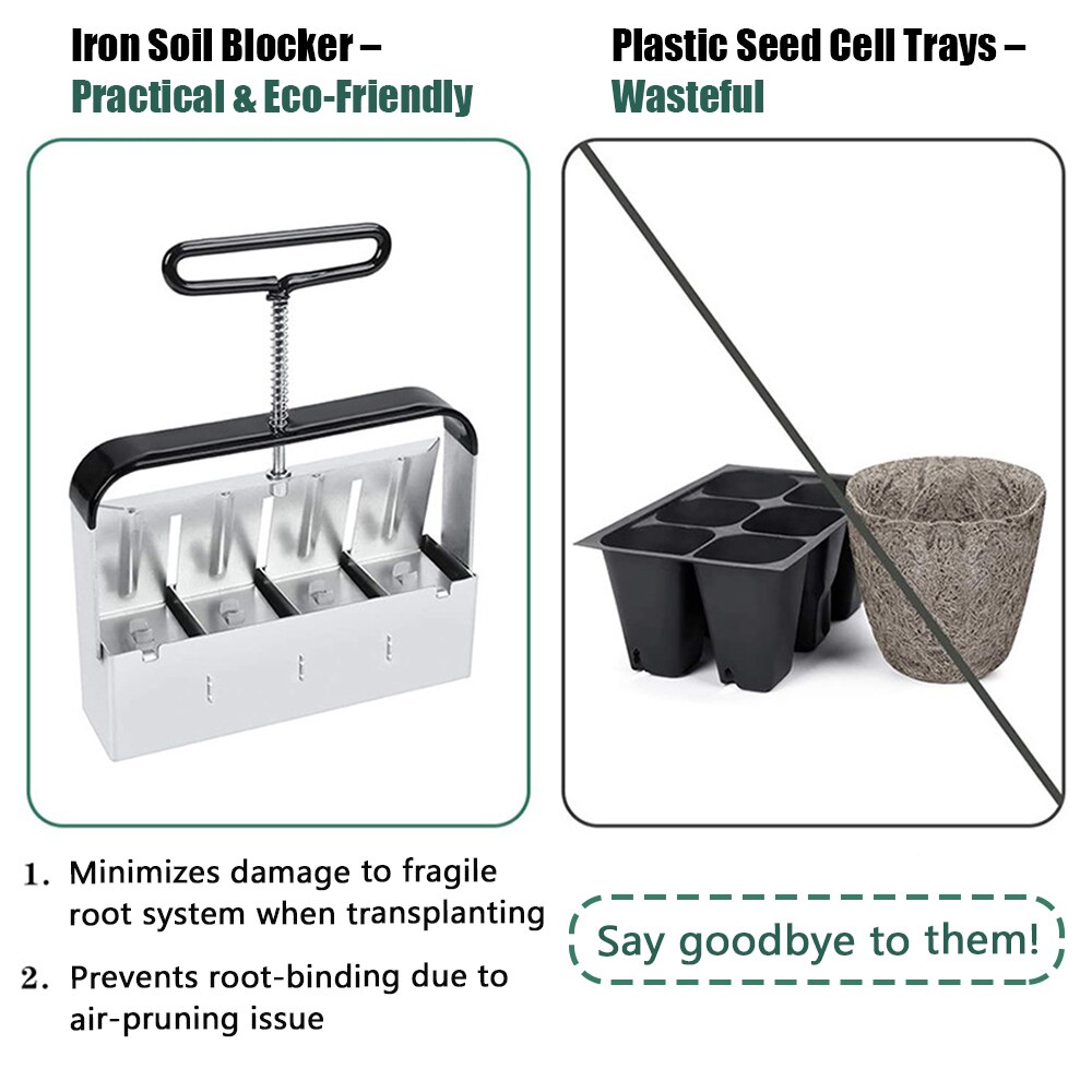 Manual Quad Soil Blocker Soil Block Maker Zinc All... – Vicedeal