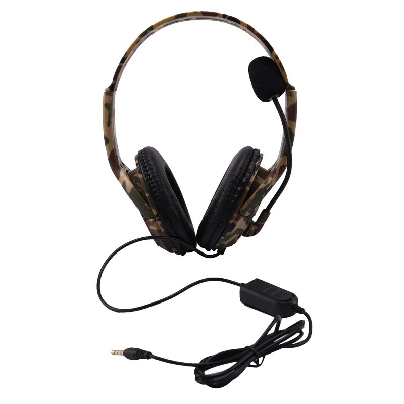 Wired Game Headset with Microphone, Headworn Camou... – Grandado