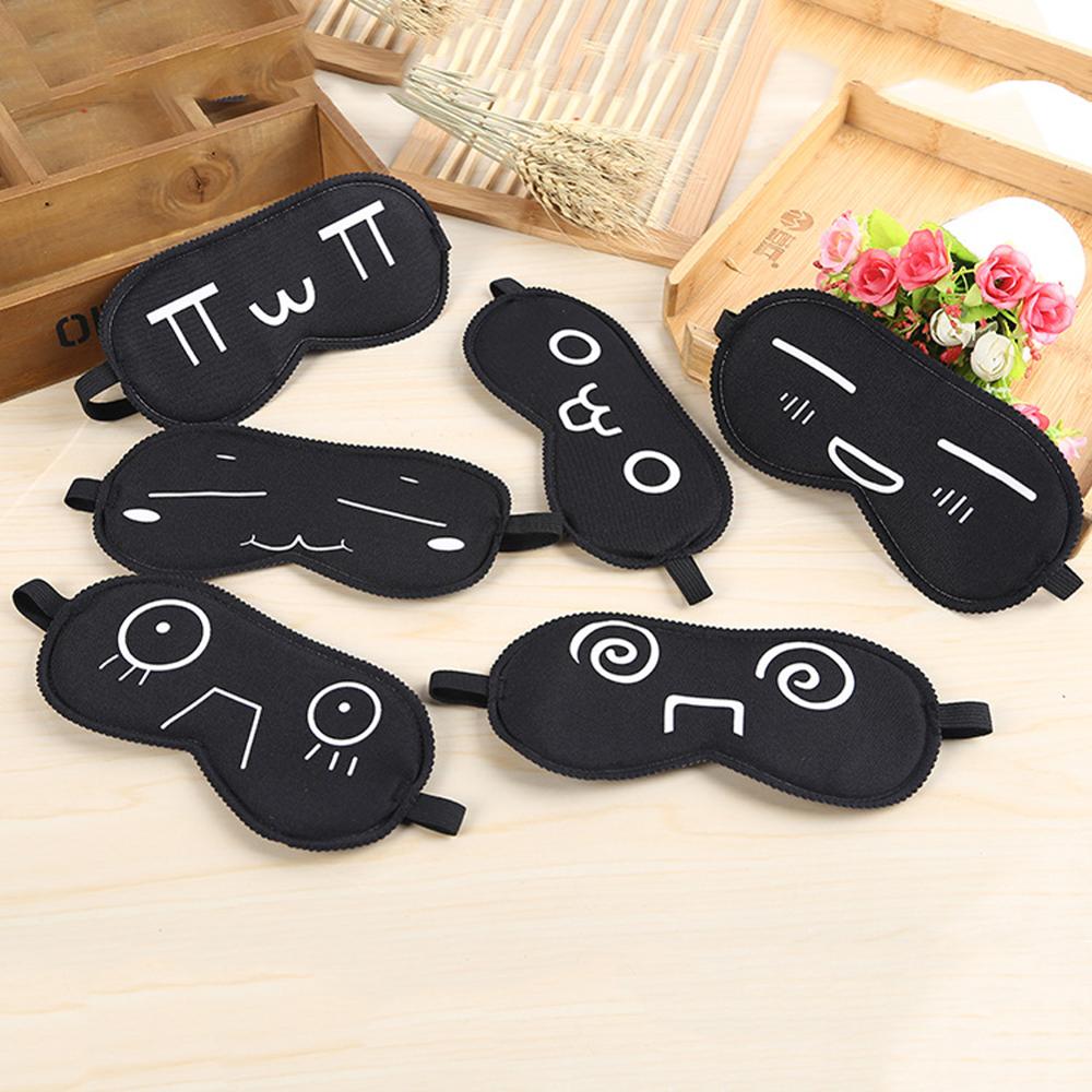 Cute Lovely Expression Sleeping Eye Mask Soft Blac... – Vicedeal