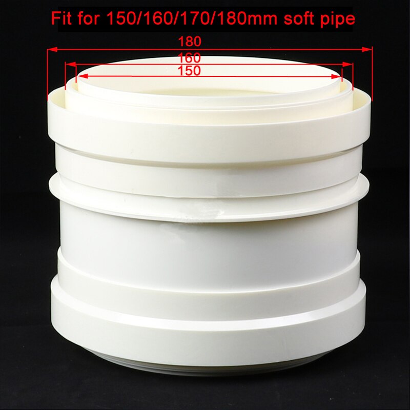 160-180mm PVC Duct pipe connector met terugslagkle... – Grandado