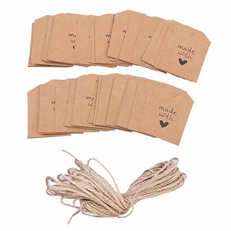100pcs Kraft Paper Tag Diy Handmade Blank Small La... – Grandado