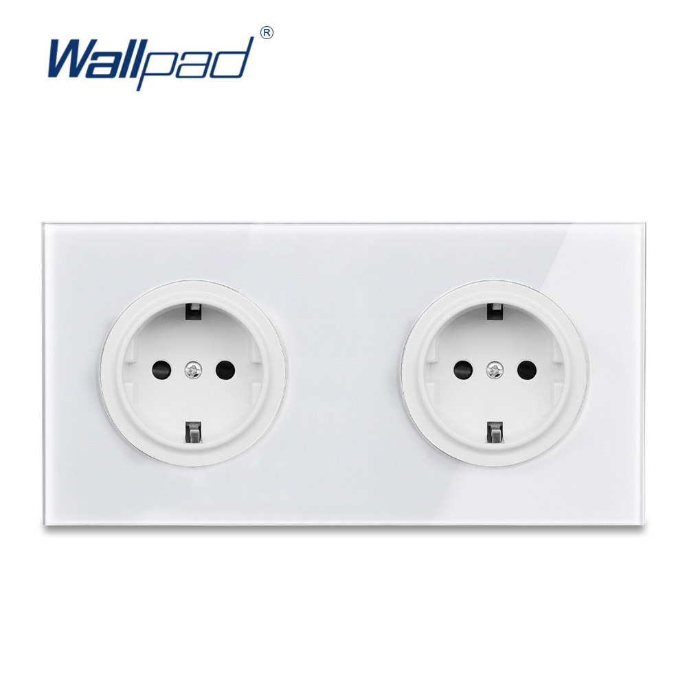 Wallpad L6 Double 2 Gang EU German Plug Wall Socke... – Grandado
