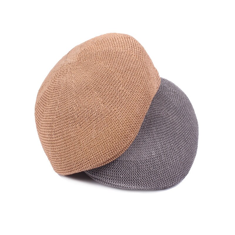 Breathable Mesh Flat Caps For Men Solid Summer New... – Vicedeal