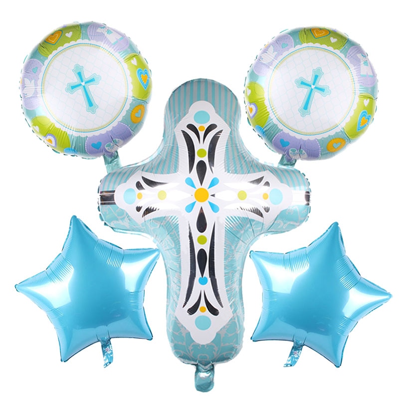 1pc Easter Cross Baptism Decor Foil Balloons Baby ... – Vicedeal