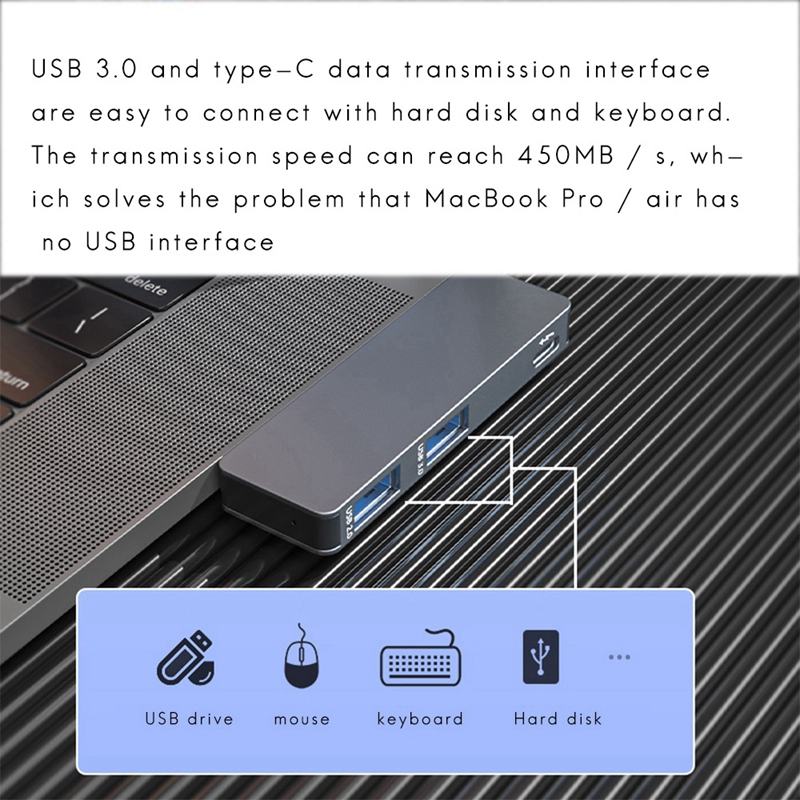 USB C Hub USB 3.0 Port USB2.0 Port Thunderbolt 3 U... – Vicedeal