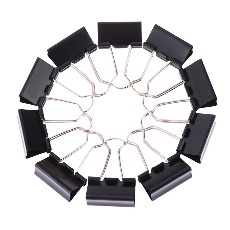 19mm/ 25mm/ 32mm 10pcs/lot Black Metal Binder Clip... – Grandado