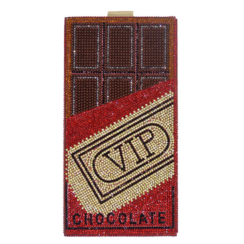 Top VIP Card Bling Chocolate Crystal Clutch Women ... – Grandado