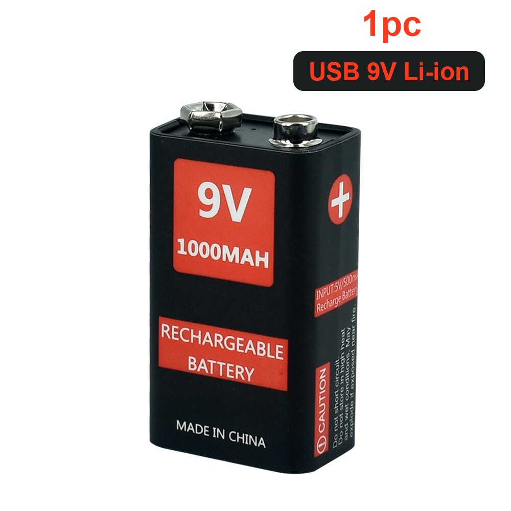 9V 1000Mah Li-Ion Oplaadbare Batterij Micro Usb Ba... – Vicedeal