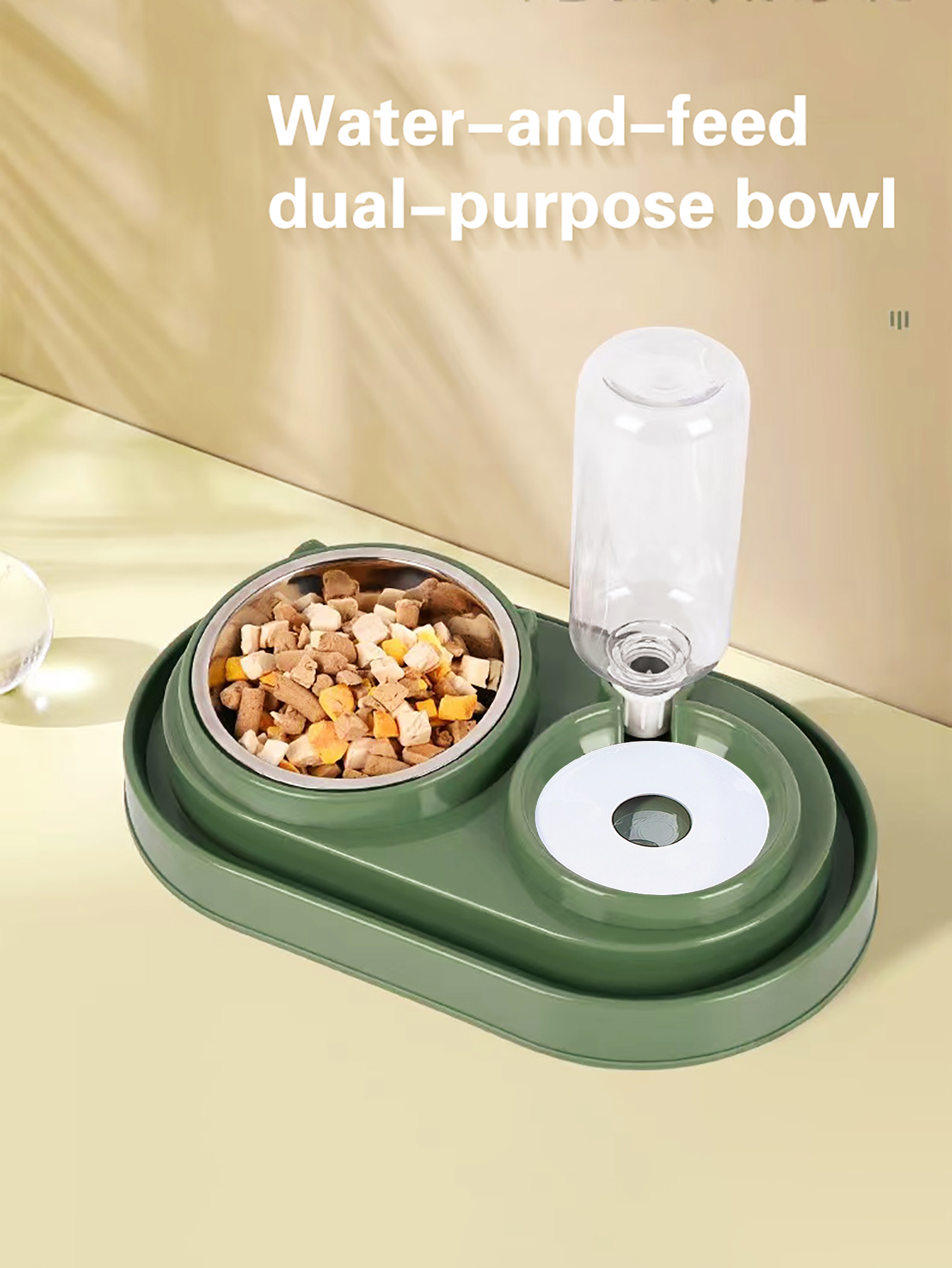 1 spill proof track pet dual-purpose bowl for feed... – Vicedeal