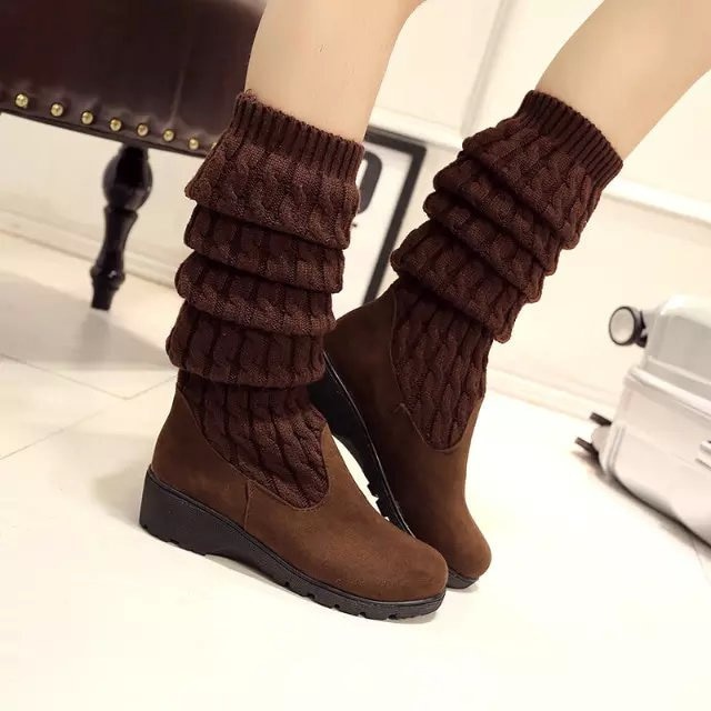Swonco botas altas das mulheres 2019 outono invern... – Vicedeal