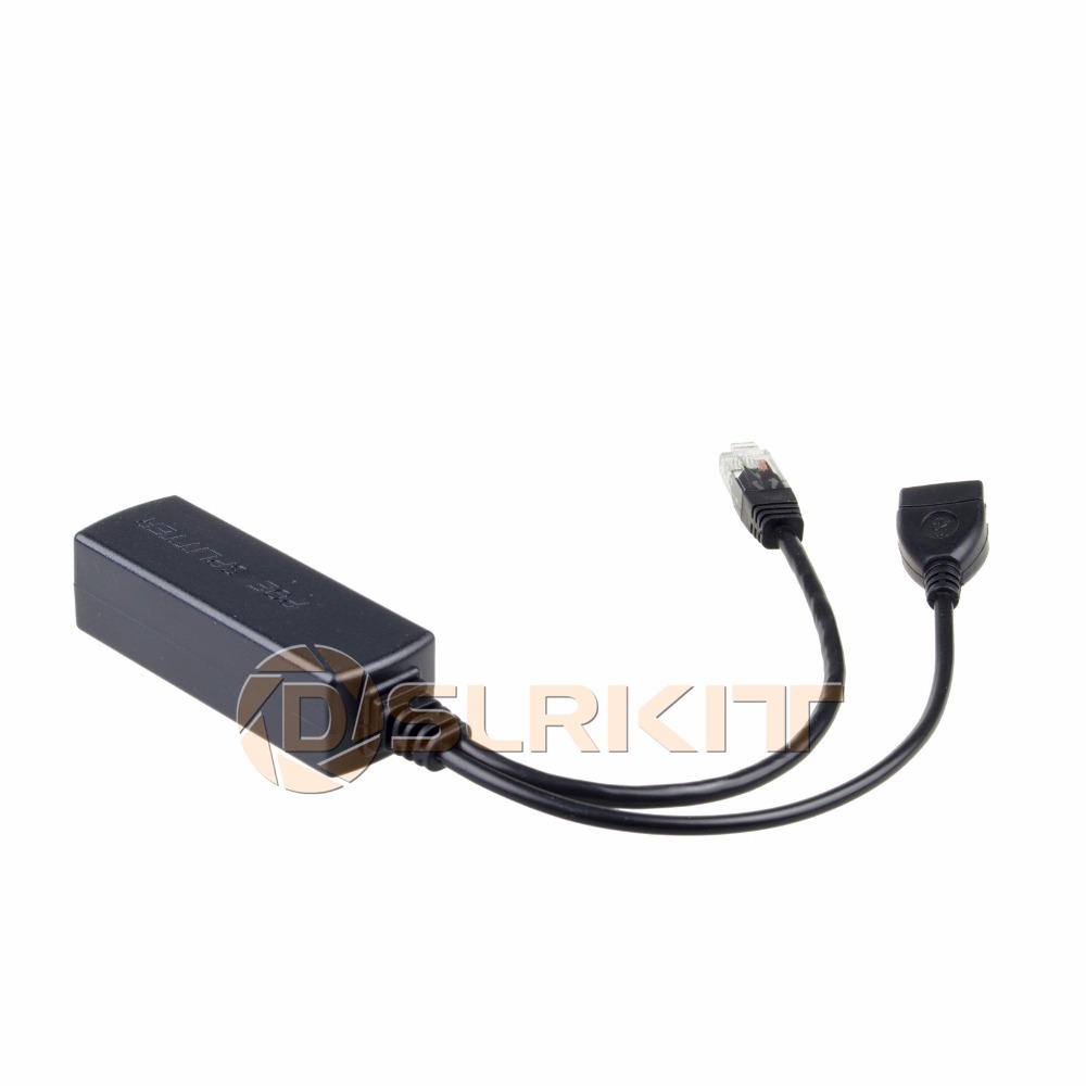 DSLRKIT Active PoE Splitter 48V to 5V 5.2V 2.4A USB TYPE A Female 802 ...