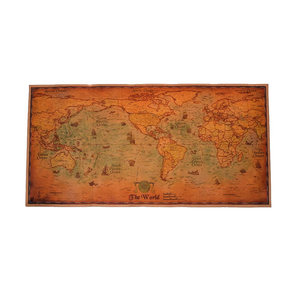 1pcs Nautical Ocean Sea world map Retro stare Papi... – Grandado