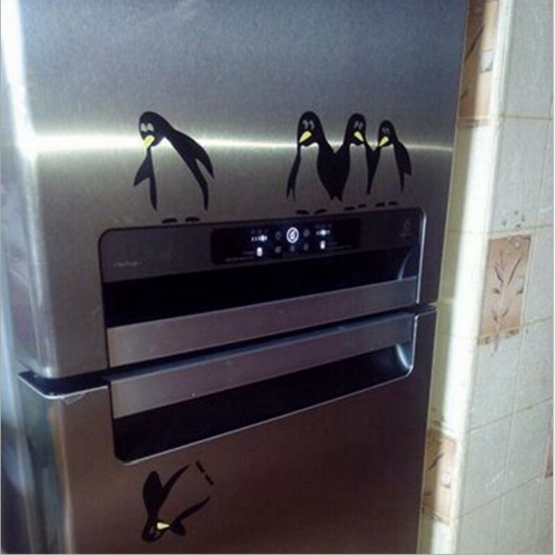 Cute funny kitchen fridge decal,penguin fridge sti... – Grandado
