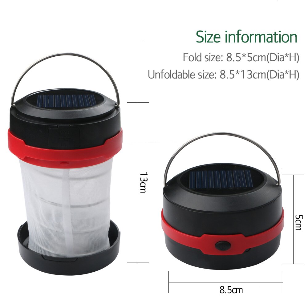 Solar Lantern LED Foldable Rechargeable Hand Lamp ... – Grandado