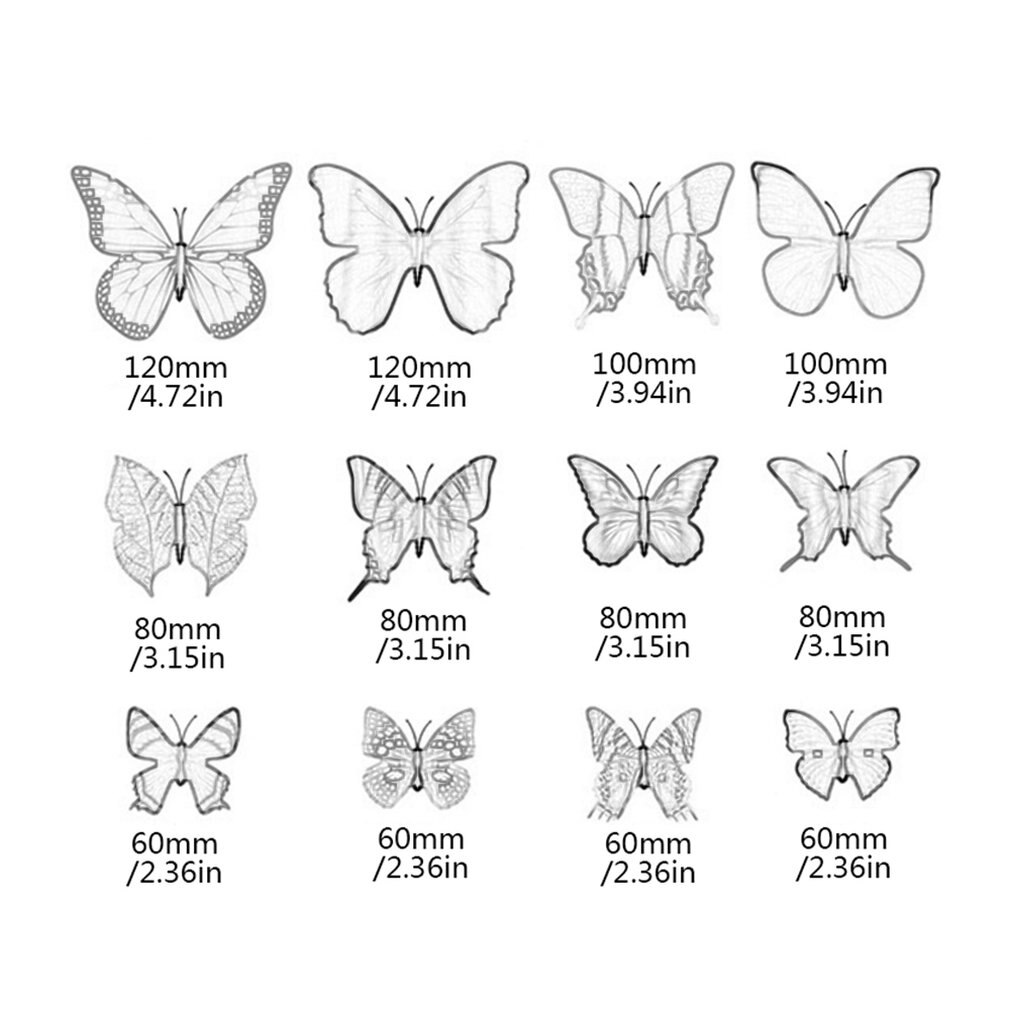 12pcs PVC Butterfly wall decor 3D Butterflies wall... – Grandado